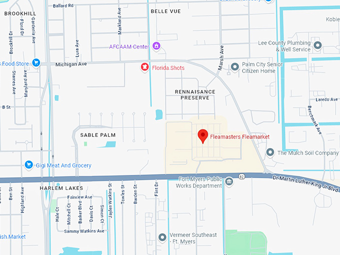 16. fleamasters flea market map