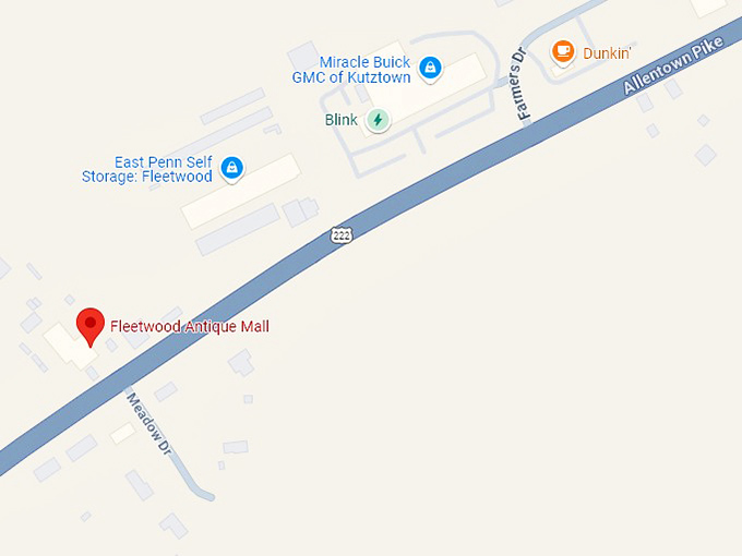 16. fleetwood antique mall map