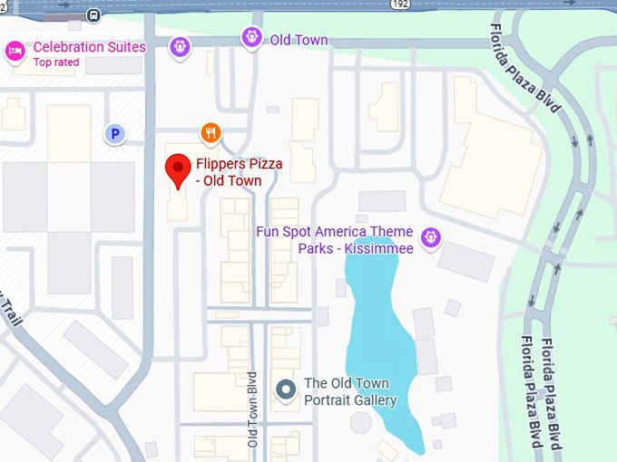 16. flippers pizza old town map