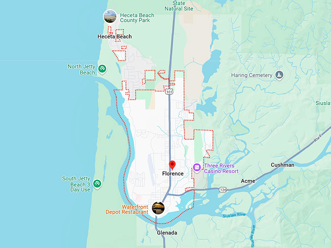 16. florence, or map