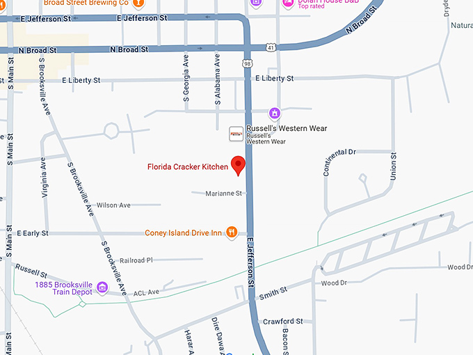 16. florida cracker kitchen map