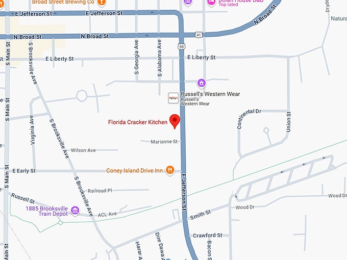 16. florida cracker kitchen map