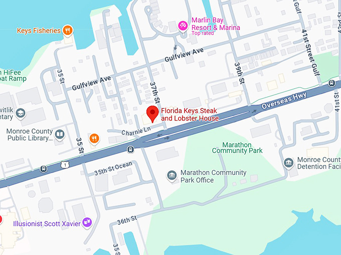 16. florida keys steak and lobster house map