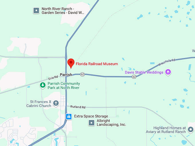 16. florida railroad museum map