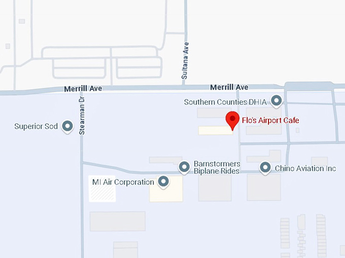 16. flo's airport cafe map