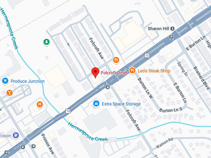 16. folcroft diner map