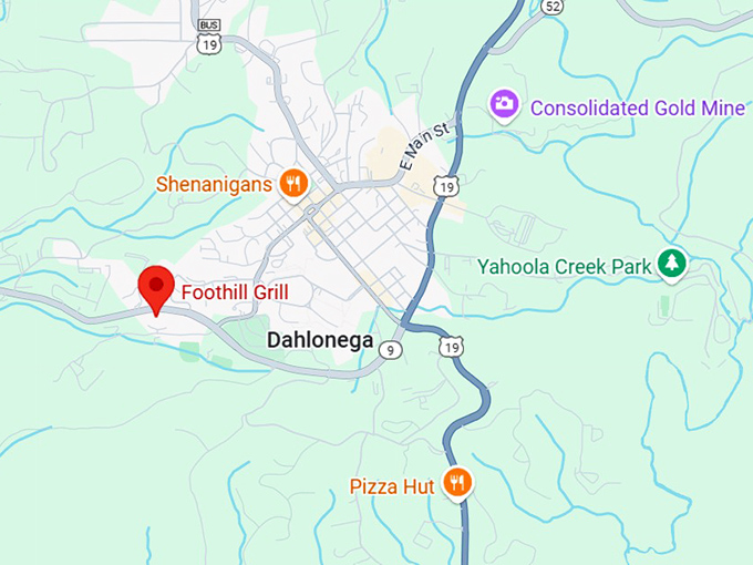 16. foothill grill map