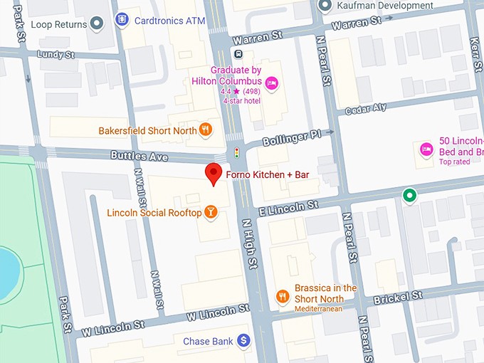 16. forno kitchen + bar map