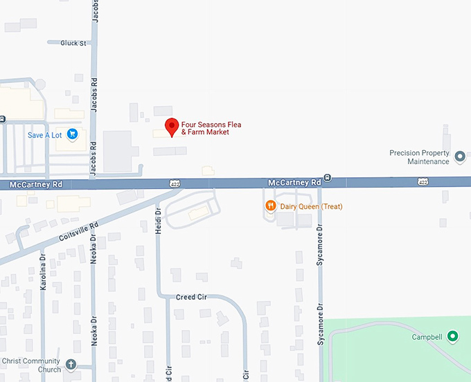 16. four seasons flea & farm market map