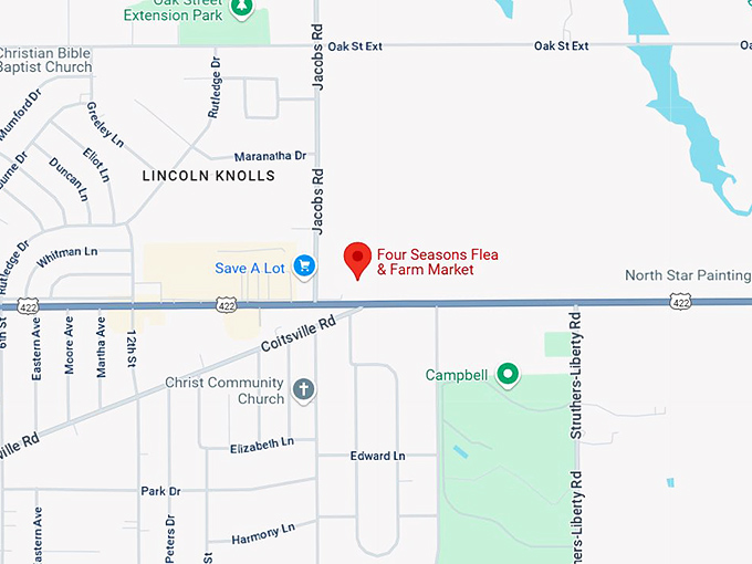 16. four seasons flea & farm market map