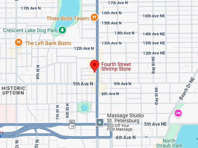 16. fourth street shrimp store map