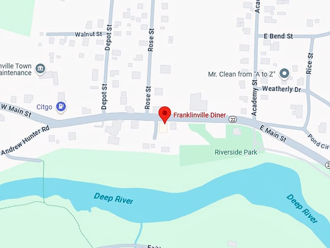 16. franklinville diner map