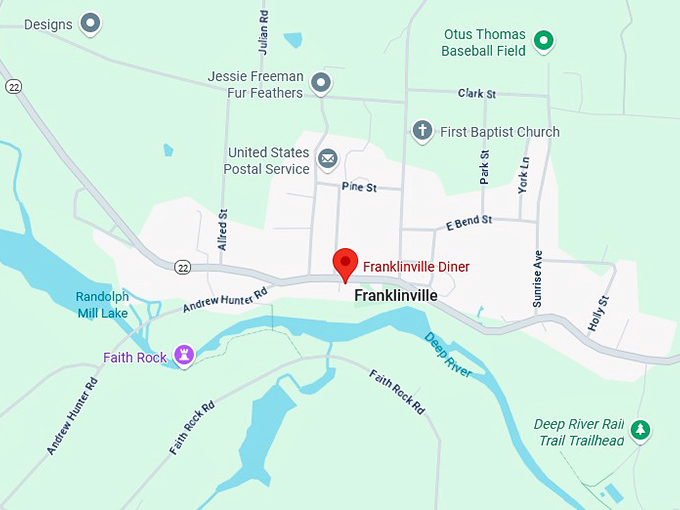 16. franklinville diner map