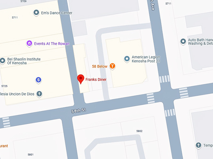 16. frank&rsquo;s diner map