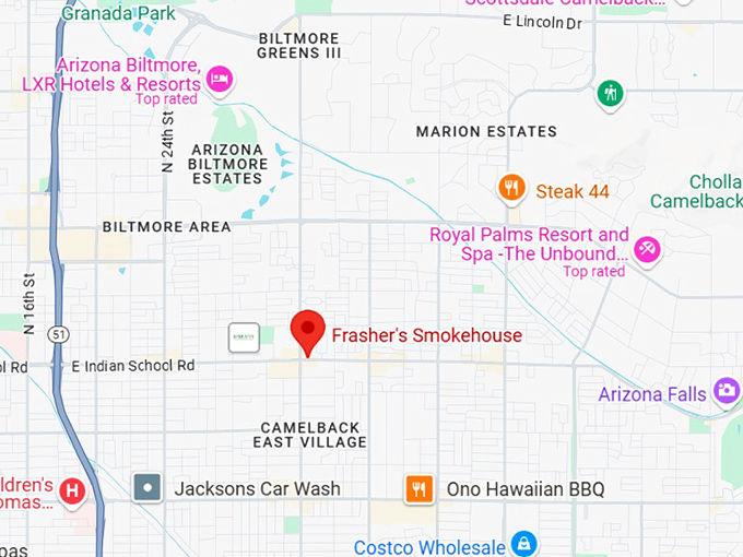 frasher's smokehouse map