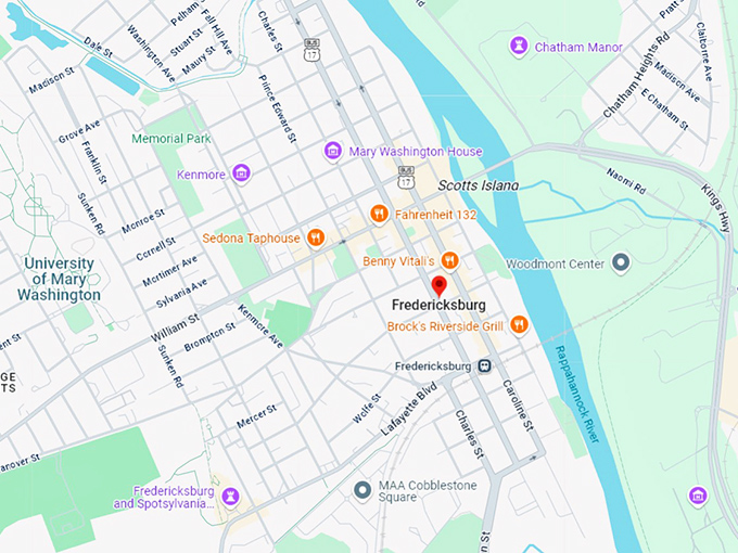 16. fredericksburg map
