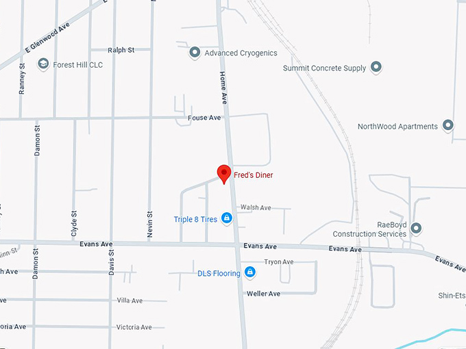 16. fred's diner map
