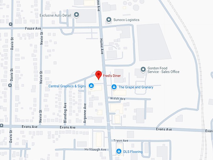 16. fred's diner map