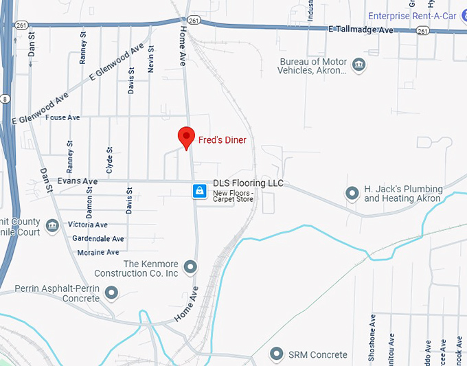 16. fred's diner map