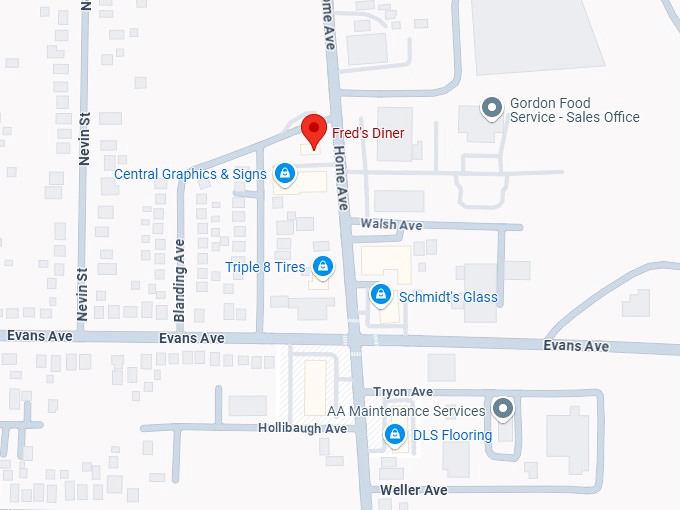 16. fred's diner map