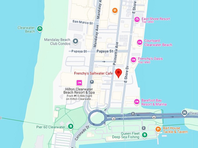 16. frenchy's saltwater cafe map