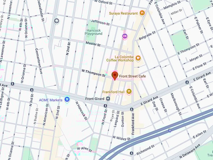 16. front street cafe map