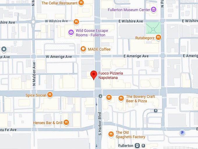 fuoco pizzeria napoletana map