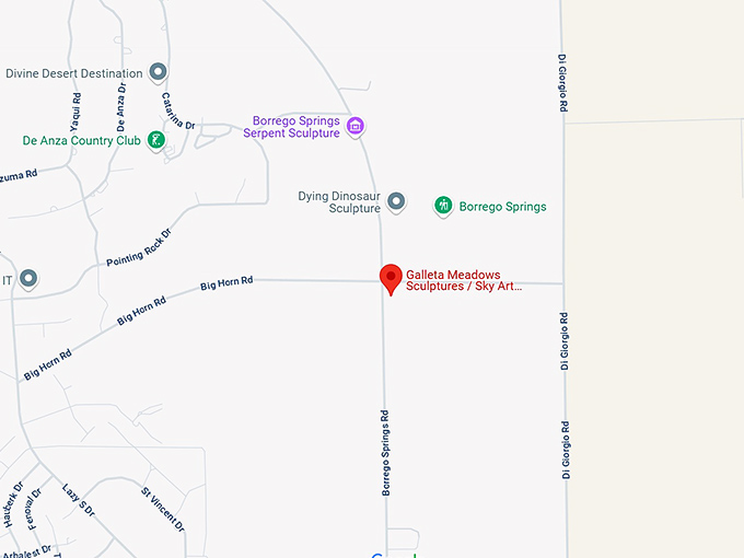 16. galleta meadows sculptures sky art desert sculpture garden (under the sun foundation) map