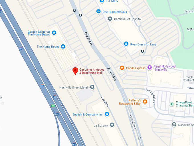 16. gaslamp antiques & decorating mall map