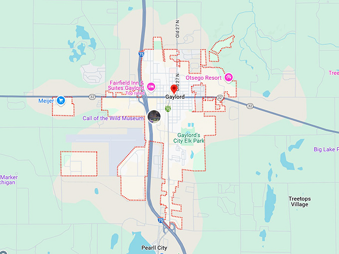 16. gaylord, mi map