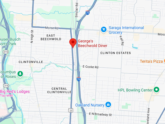 16. george's beechwold diner map