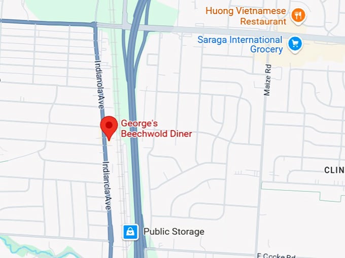 16. george's beechwold diner map