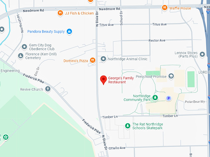 16. george's family restaurant map