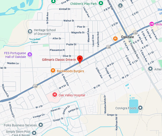 16. gillman's classic drive in map