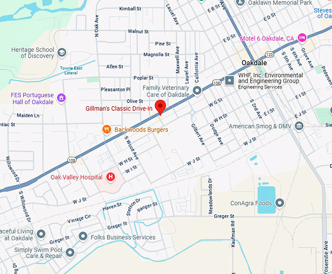 16. gillman's classic drive in map