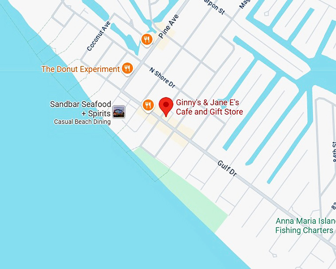 16. ginny&rsquo;s & jane e&rsquo;s café and gift store map