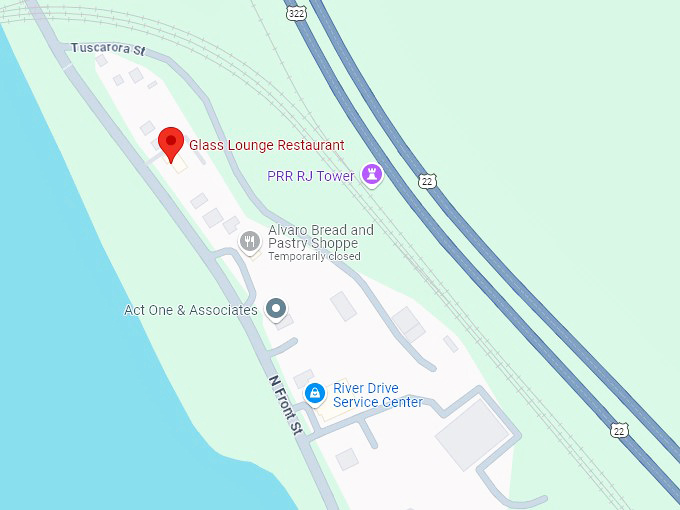 16. glass lounge restaurant map