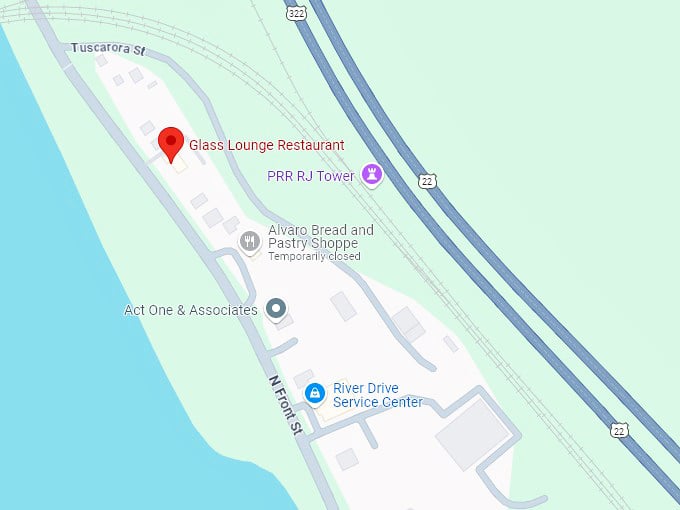 16. glass lounge restaurant map