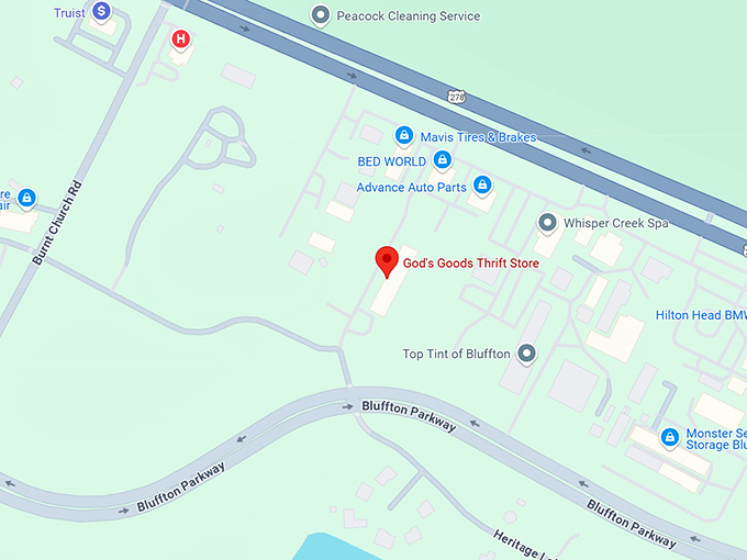 16. god's goods thrift store map