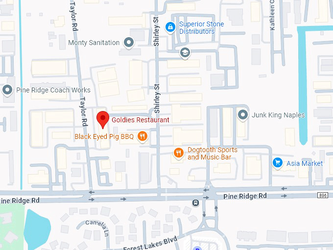 goldie's restaurant map