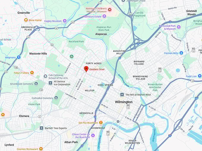 16. goobers diner map