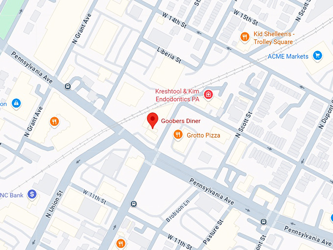 16. goobers diner map