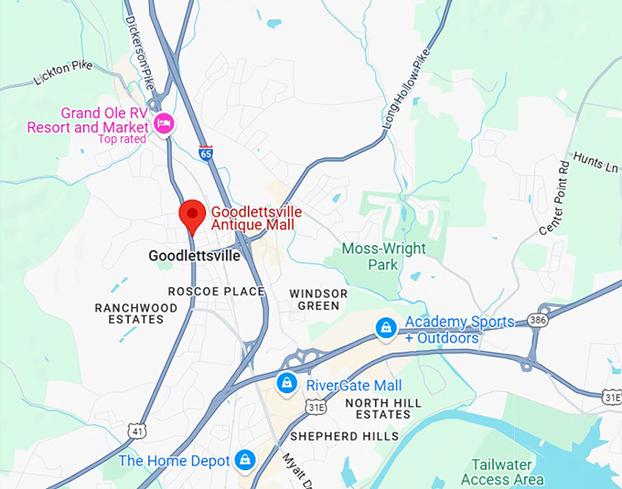16. goodlettsville antique mall map