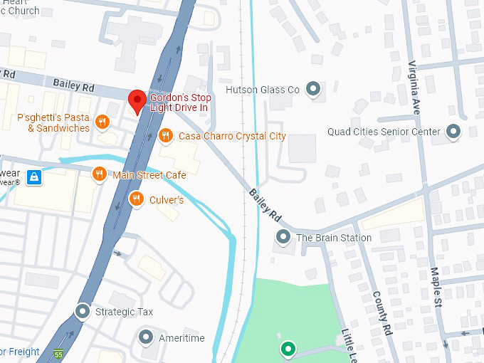 16. gordon's stop light drive in map