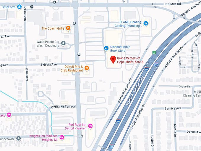 16. grace centers of hope thrift store & donation center warren map