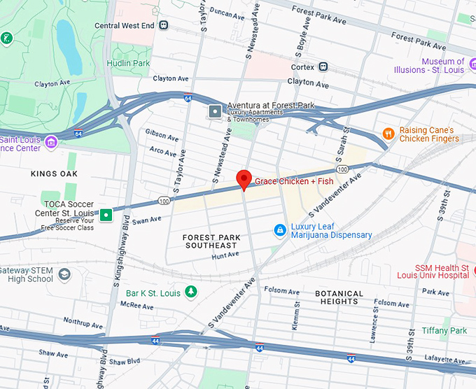 grace chicken + fish map