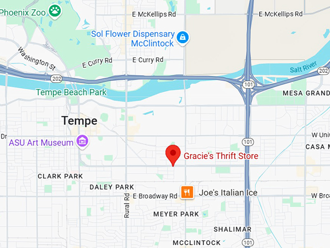 16. gracie's thrift store map