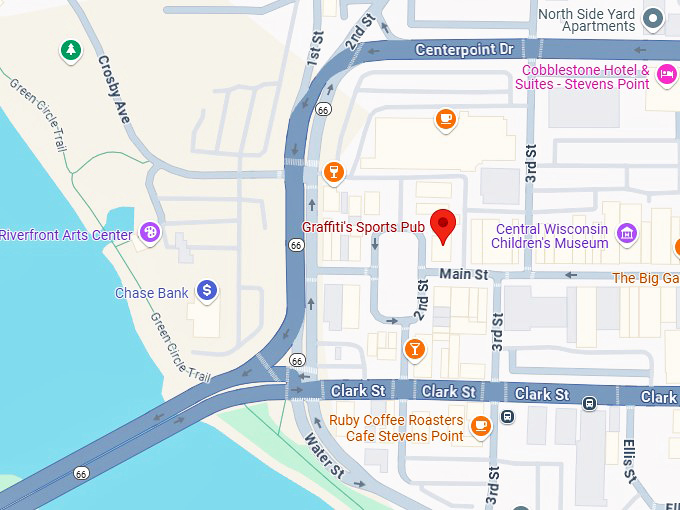 16. graffiti's sports pub map