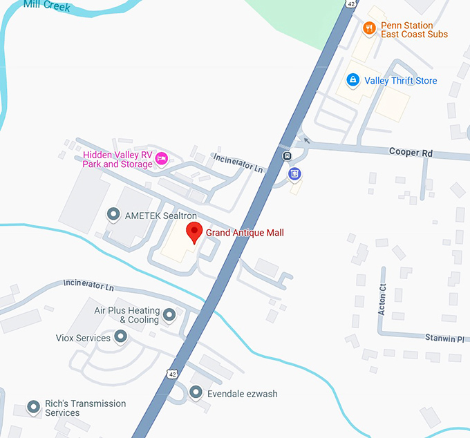 16. grand antique mall map