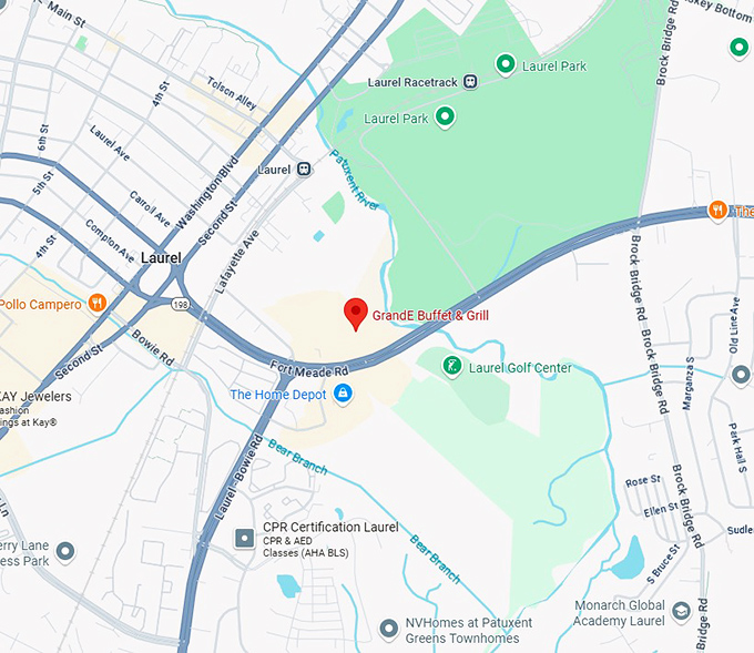 16. grande buffet & grill map